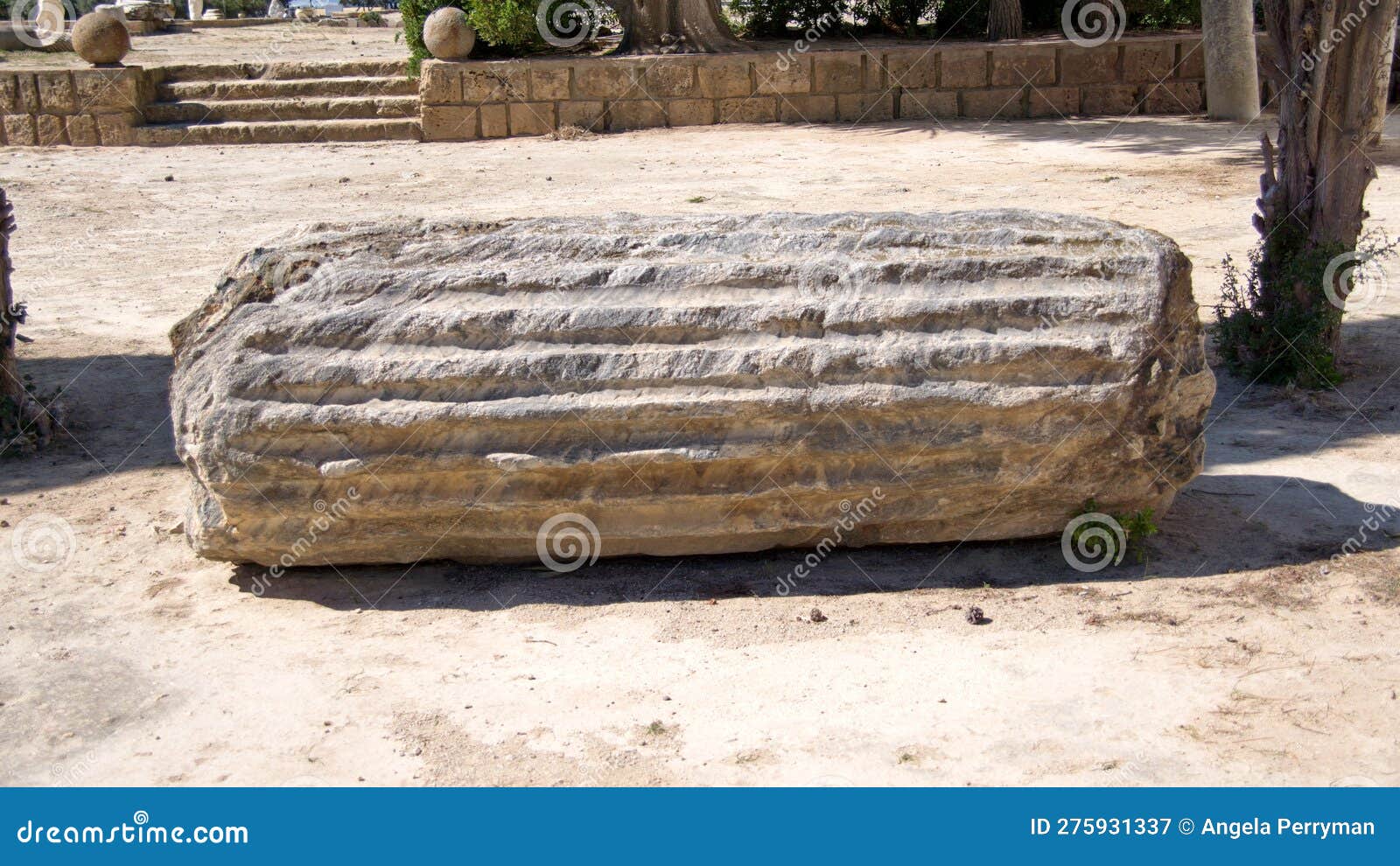 Broken Column in the Ruins of Carthage Stock Image - Image of ruins ...