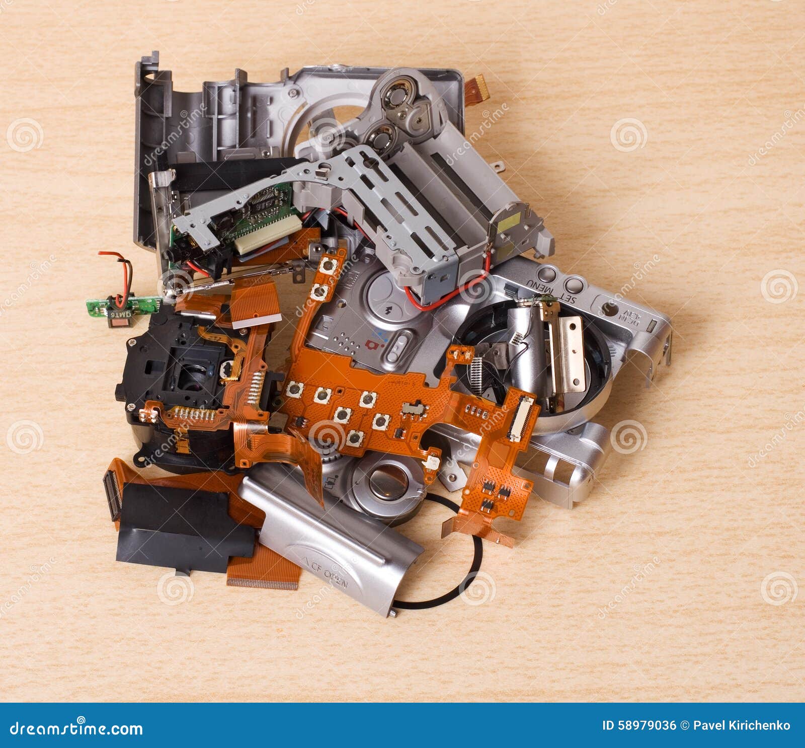 Broken Compact Digital Camera Spare Parts Stock Photo - Image of ...