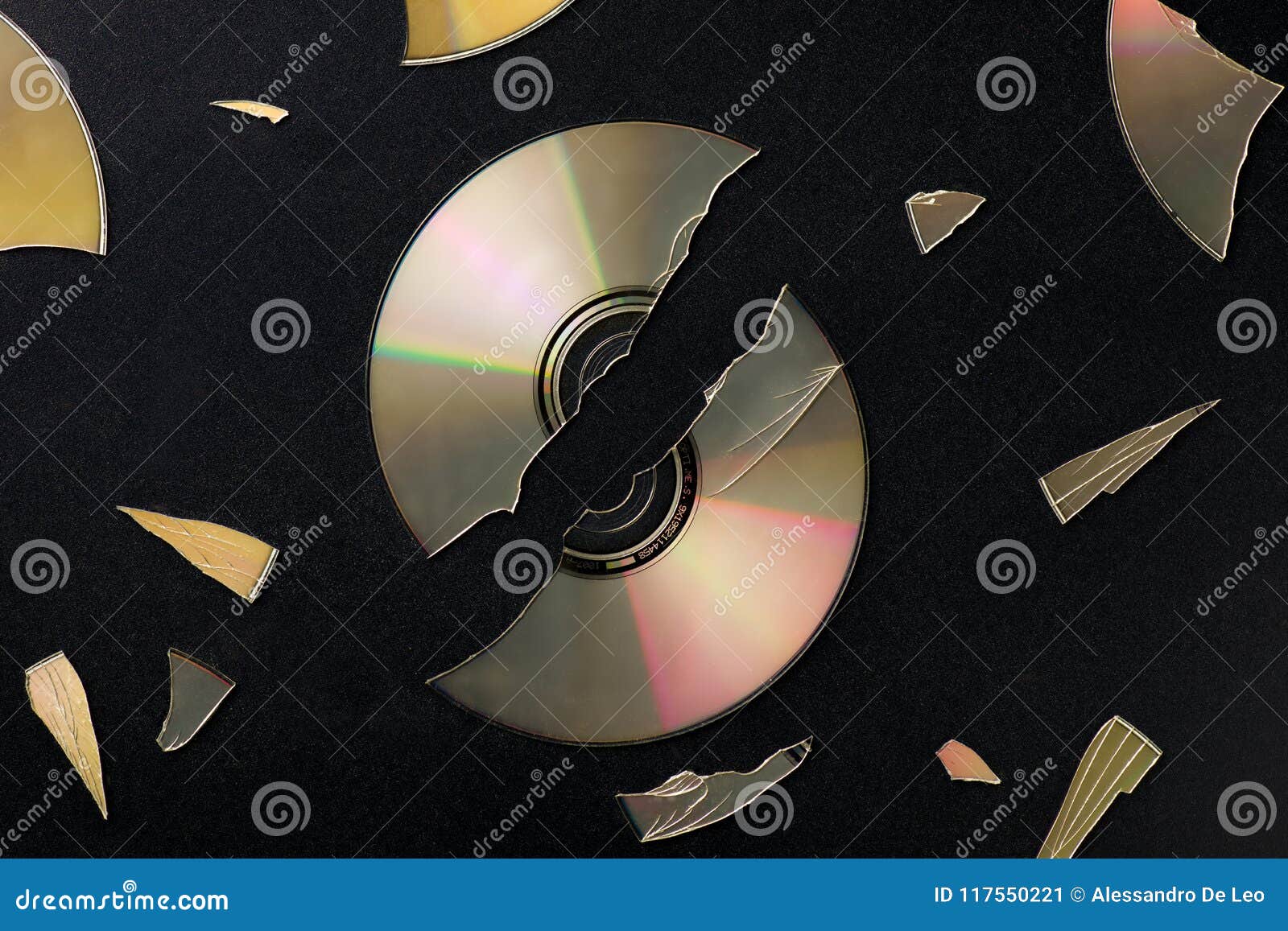 Broken Compact Disc stock image. Image of data, life - 117550221