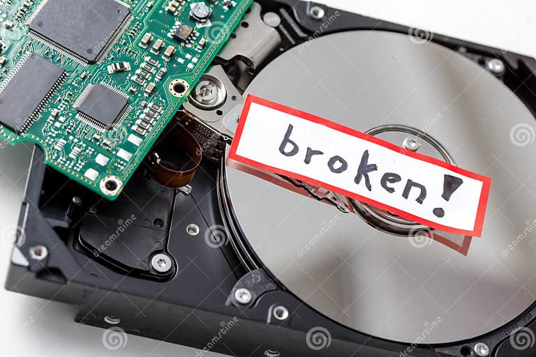 Broken computer hard disk stock photo. Image of equipment - 39917332