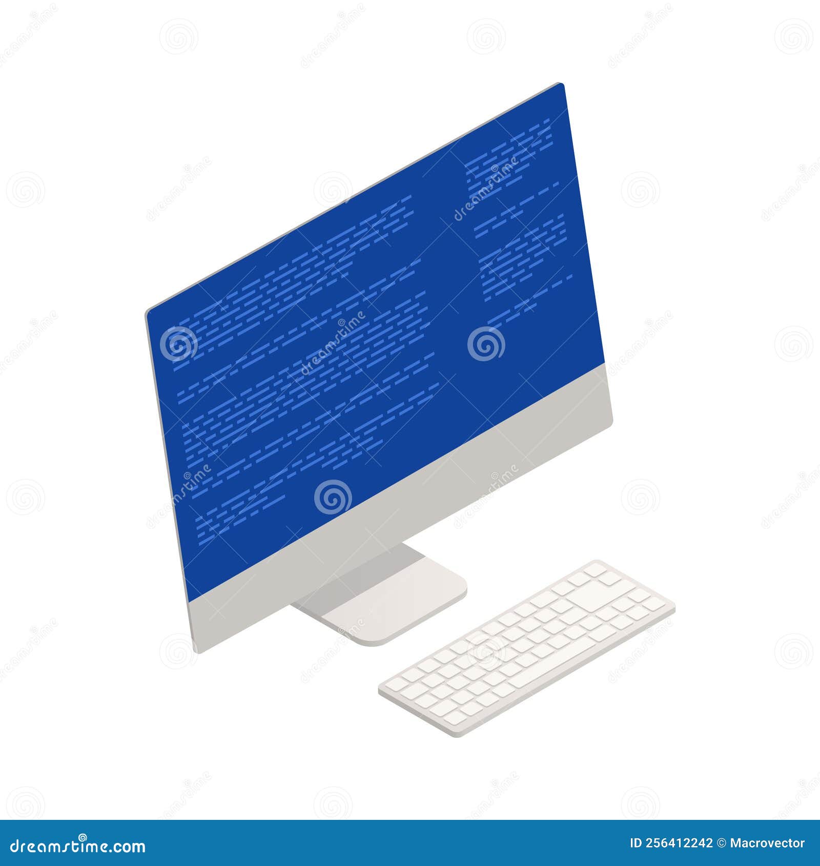 Broken Computer Icon stock vector. Illustration of center - 256412242