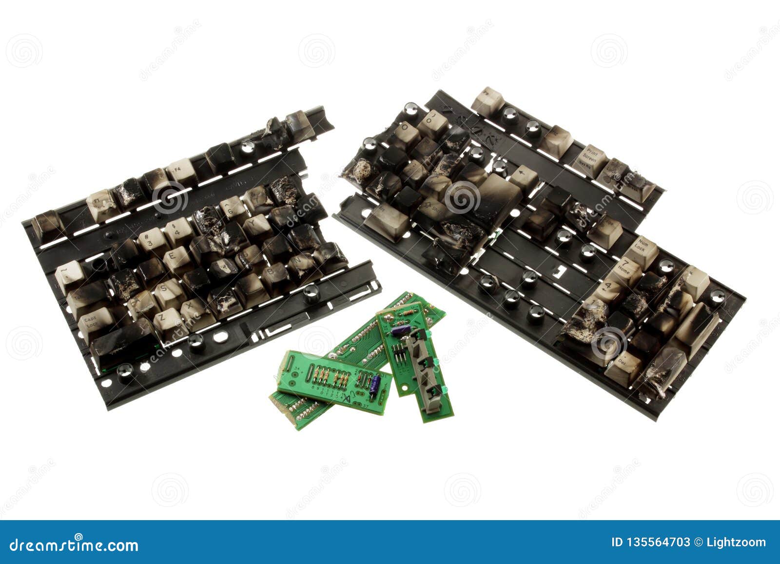 Broken Computer Keyboard Stock Image | CartoonDealer.com #135564703
