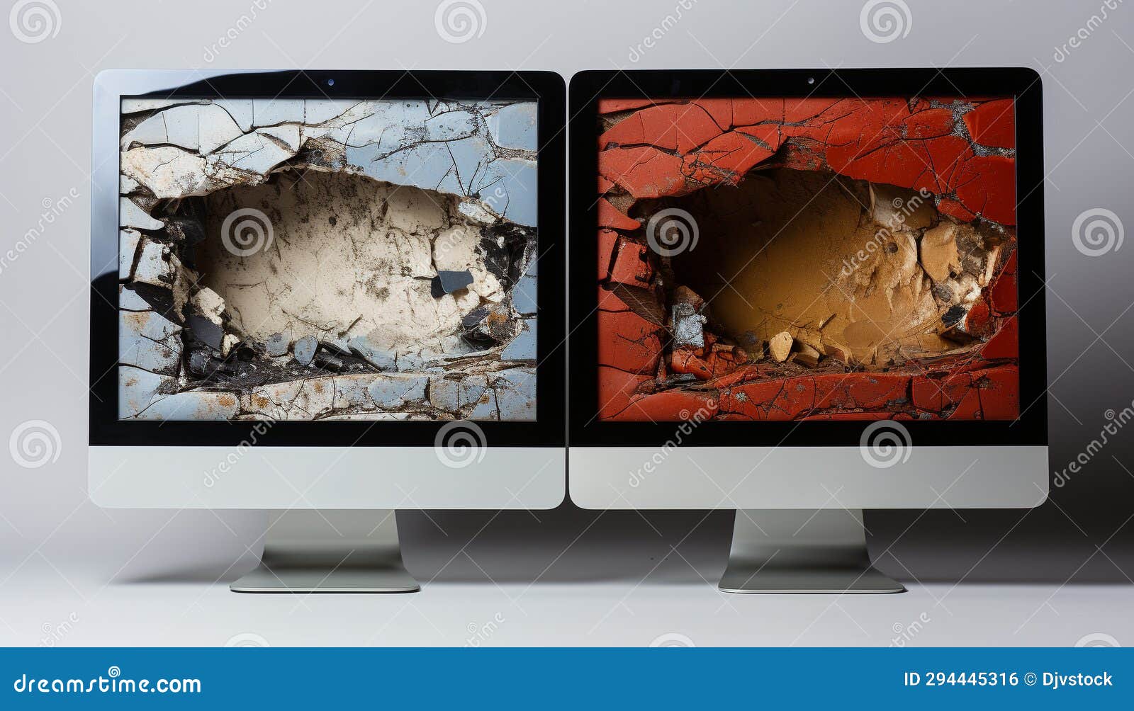 Broken Computer Monitor, Abandoned Equipment, Ruined Technology, No ...