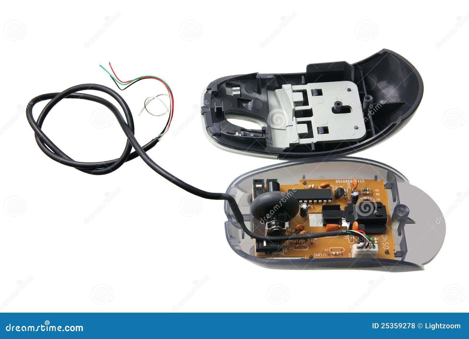 Broken Computer Mouse stock photo. Image of isolated - 25359278
