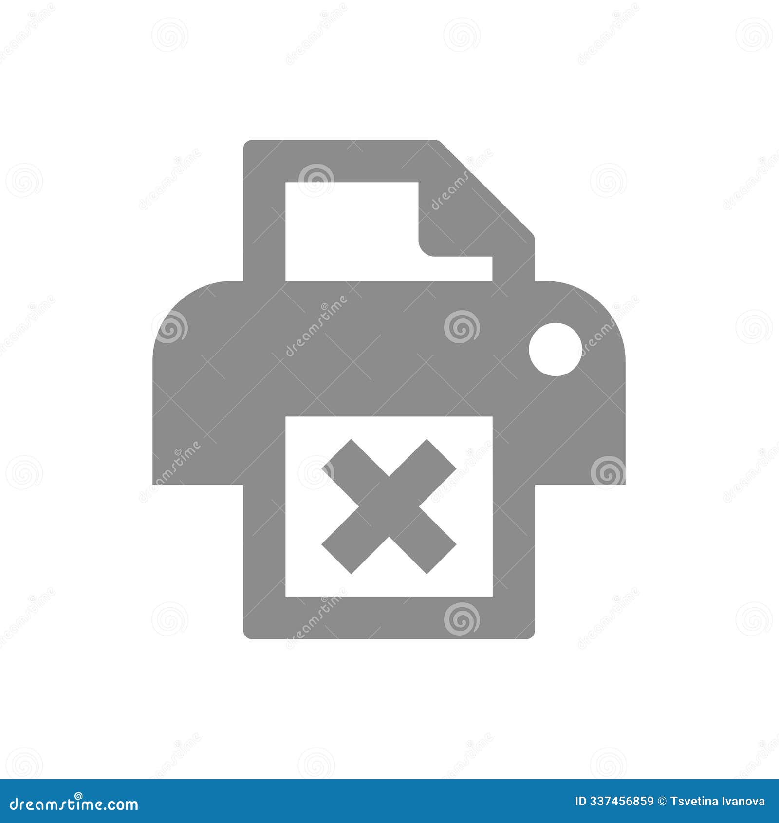 Broken computer printer stock illustration. Illustration of icon ...