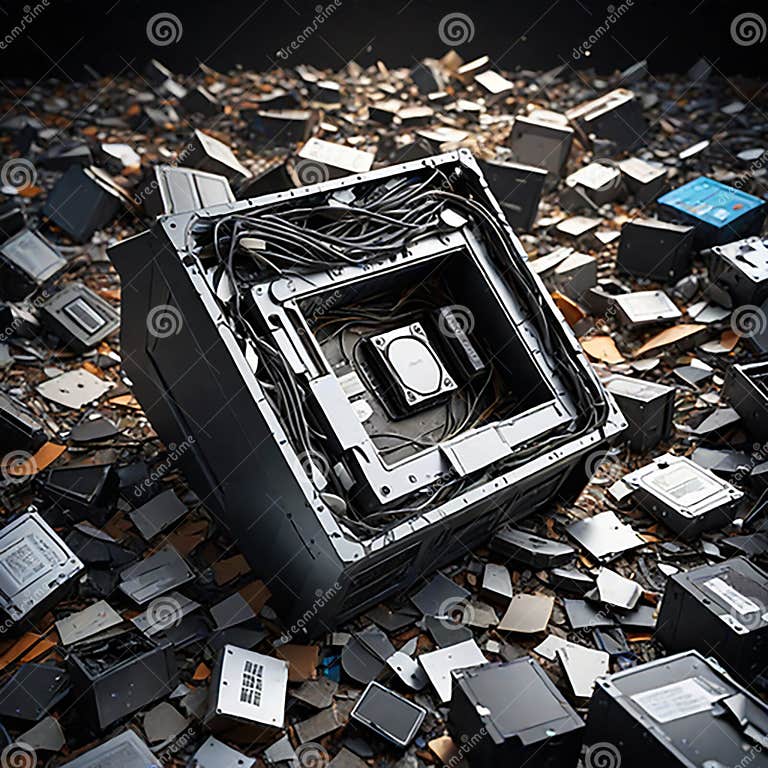 Broken Computer Server Cause Data Leak To Public Stock Illustration ...