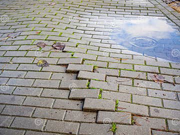 Broken Concrete Pathway Brick Surface Background, Melancholy Concept ...