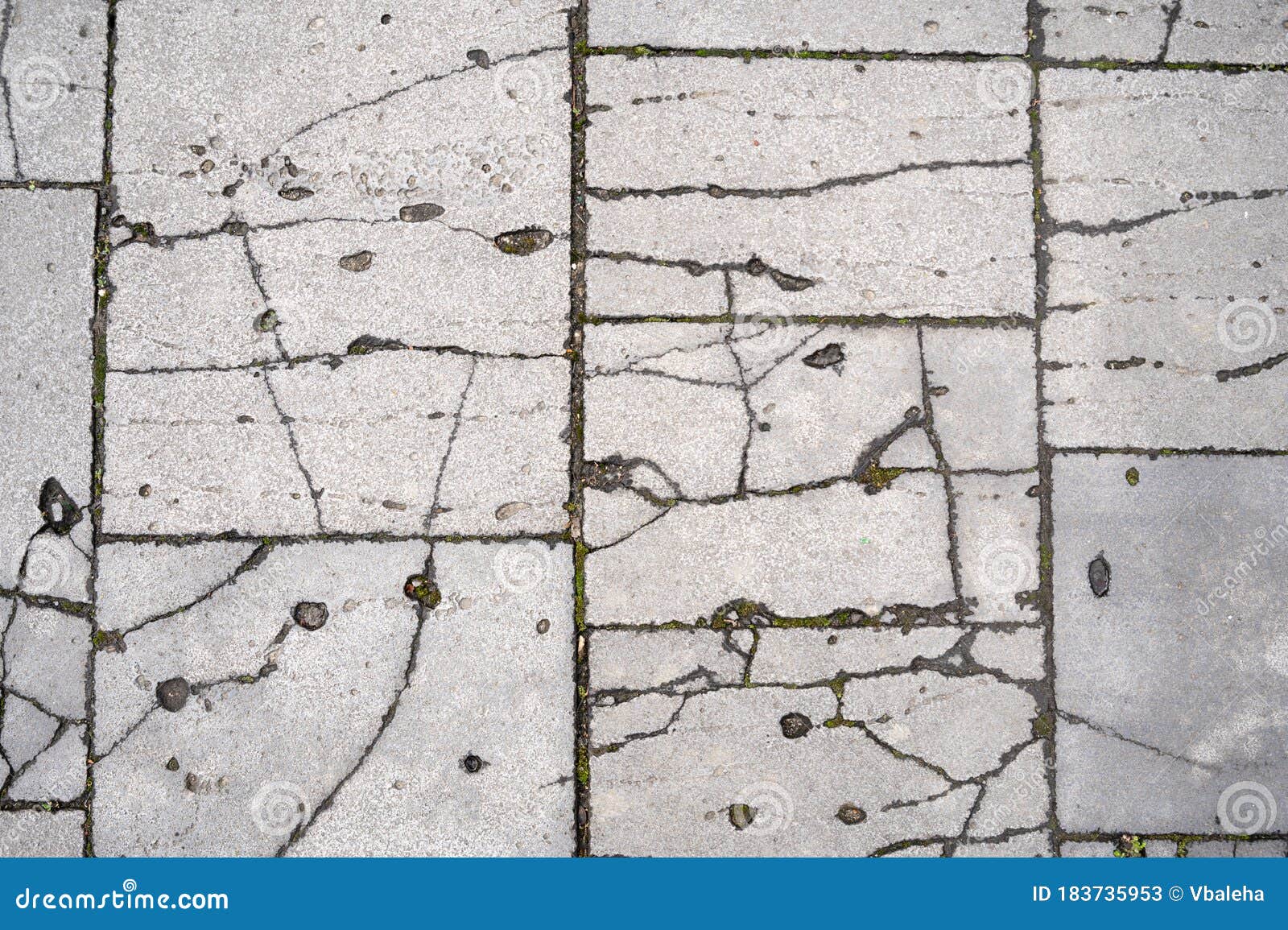 Broken concrete pavement stock image. Image of cracked - 183735953