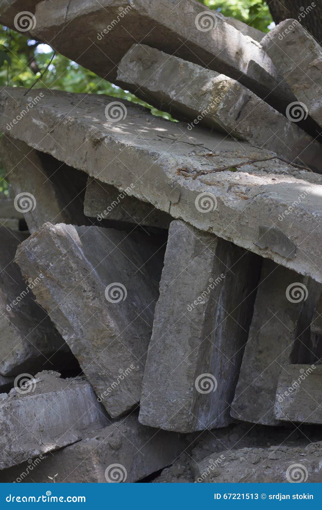 Broken concrete stock image. Image of demolition, rough - 67221513