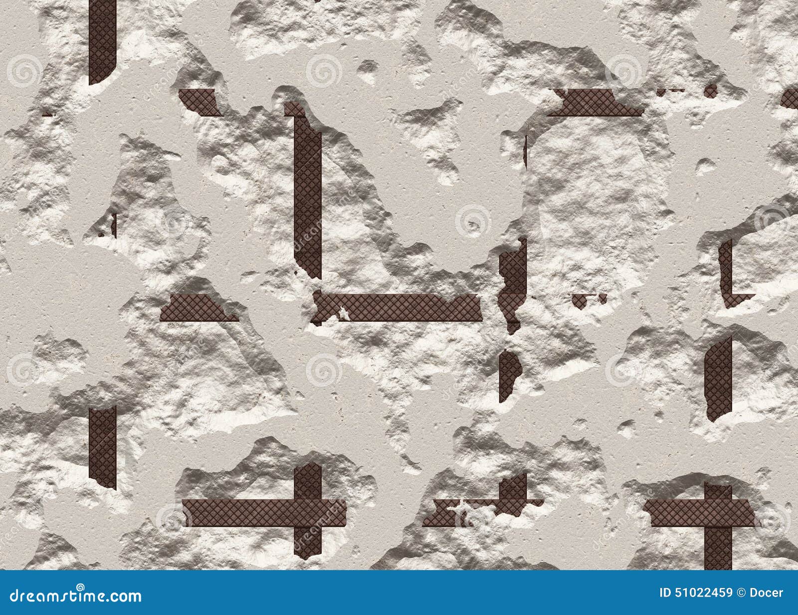 Broken Concrete Texture of a Dry Wall Stock Illustration - Illustration ...