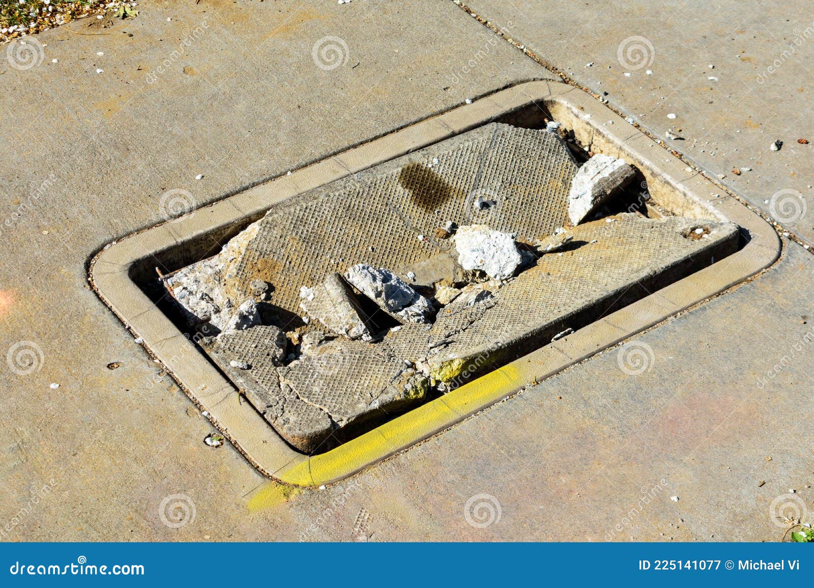 Concrete Utility Pole With Multiple Electrical Wires Connected With ...