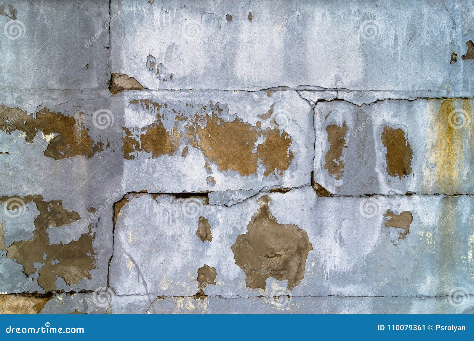 Broken Concrete Wall with Craked Stock Image - Image of floor, backdrop ...