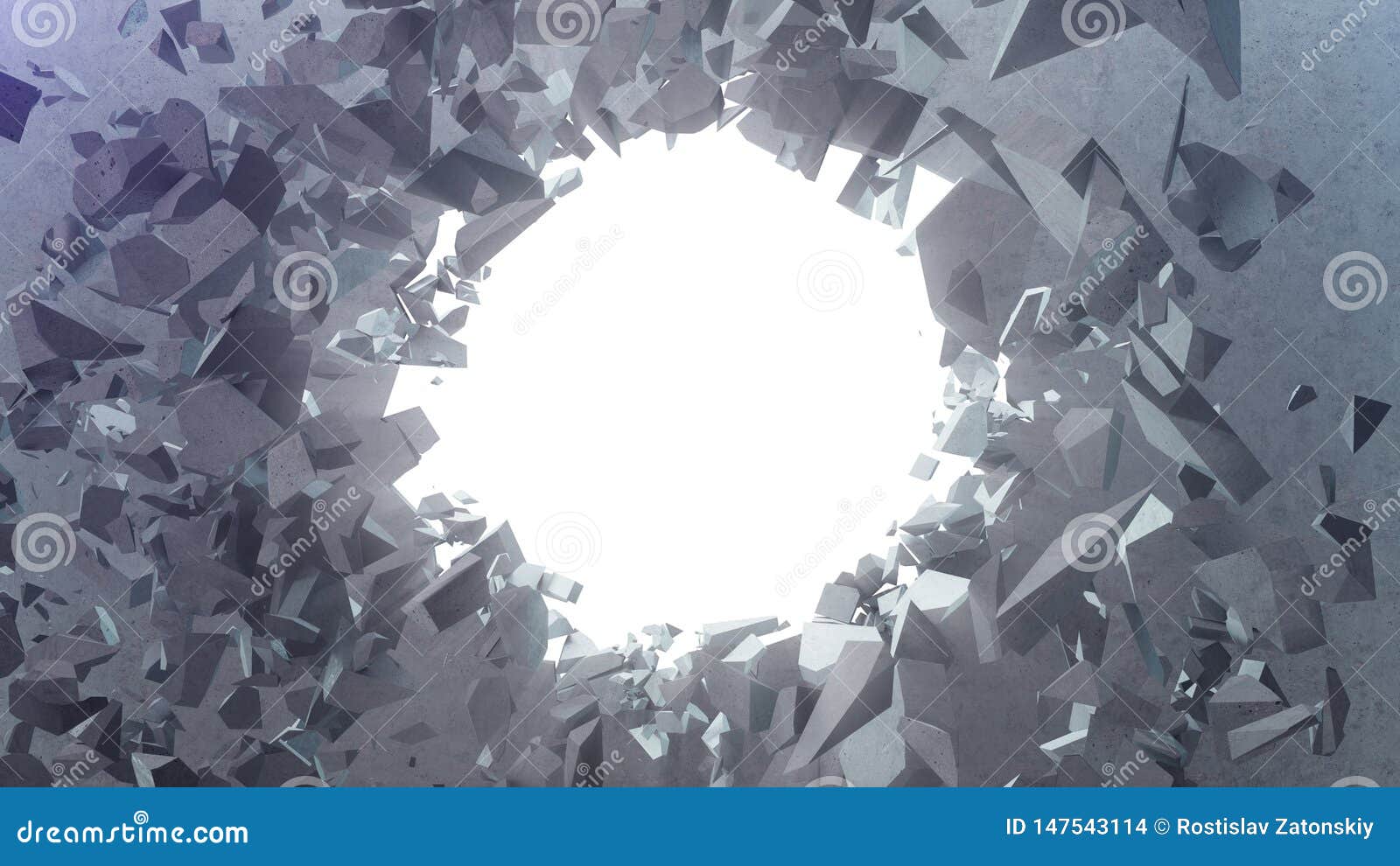 Broken Concrete Wall Or Cracked Ground Effect Vector Illustration ...