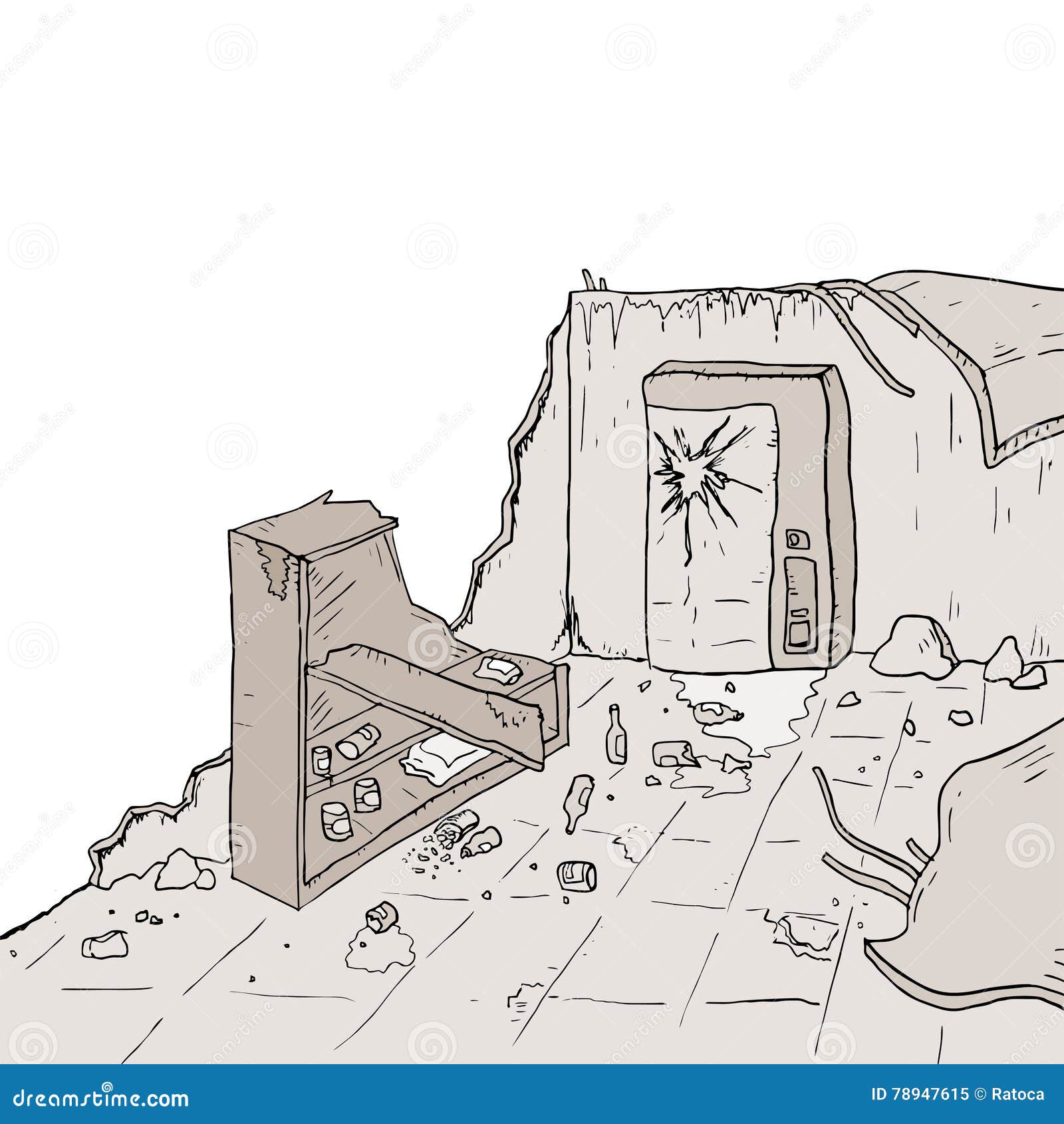 Broken construction stock vector. Illustration of broken - 78947615