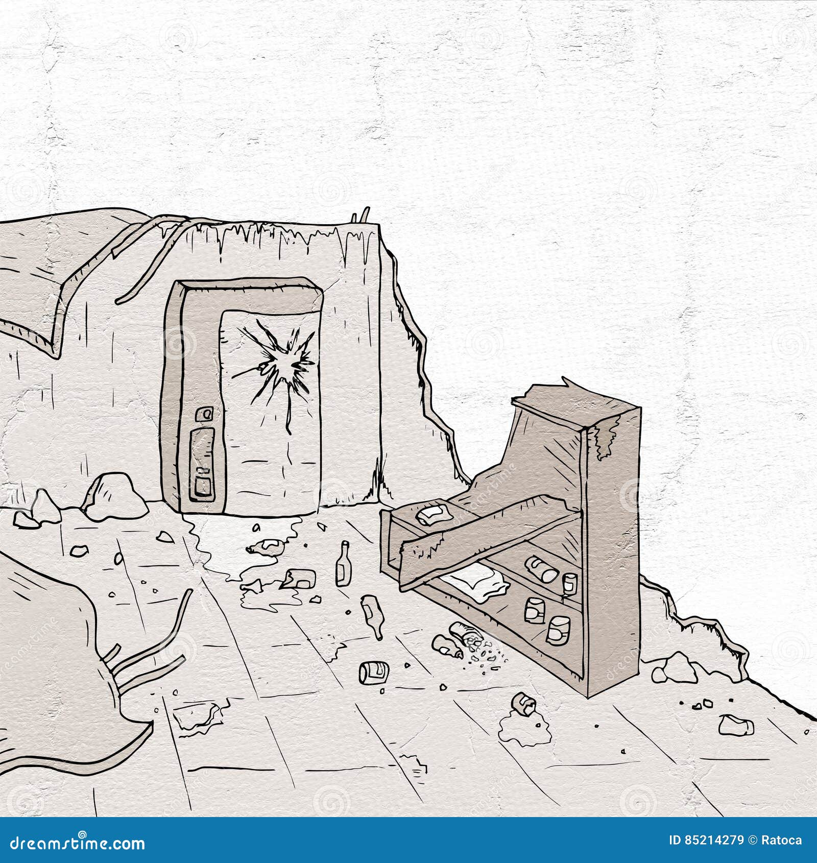 Broken construction stock illustration. Illustration of civilization ...