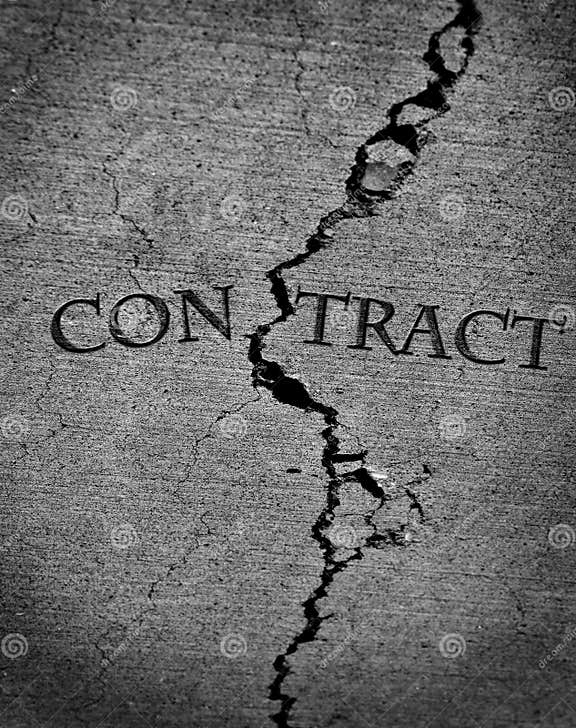 Broken Contract Cement Cracked Stock Photo - Image of agreement ...