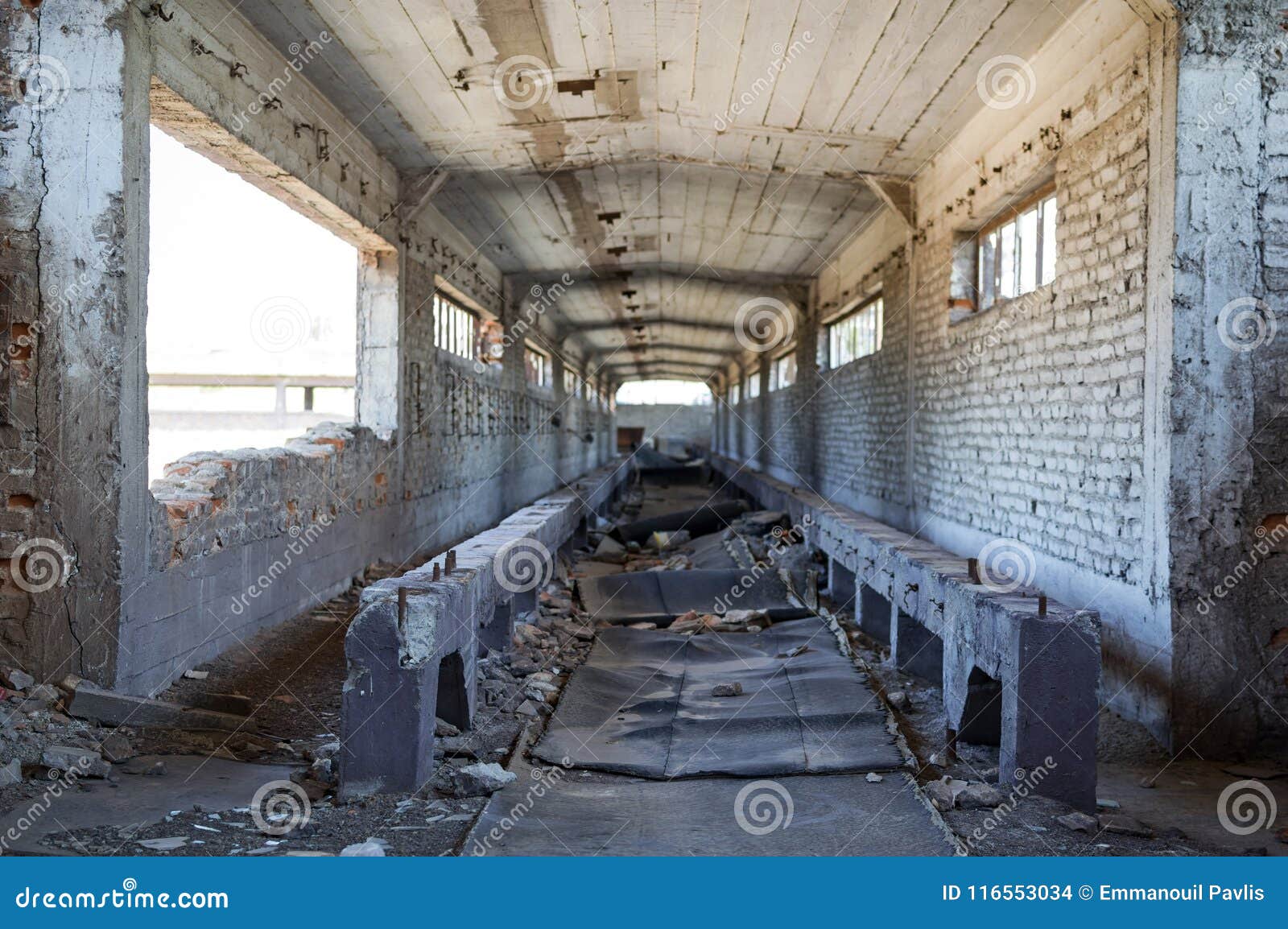 Broken Conveyor Belt in an Abandoned Port Facility Stock Photo - Image ...