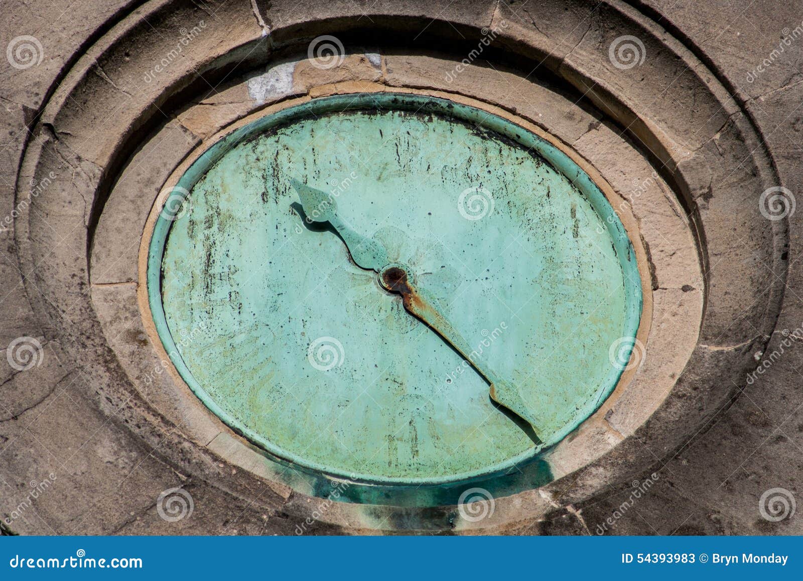 Broken Copper Church Clock Face Stock Image - Image of face, clock ...