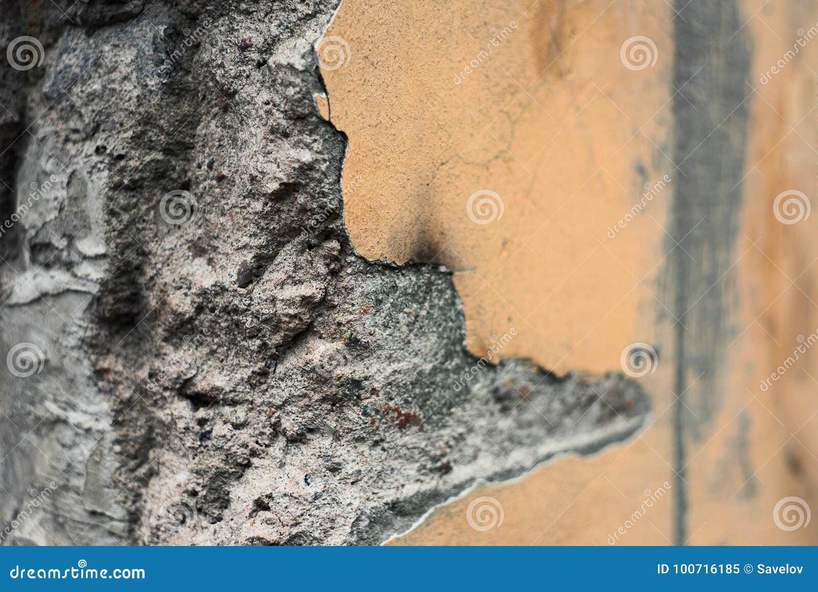 Broken corner of the house stock image. Image of cement - 100716185