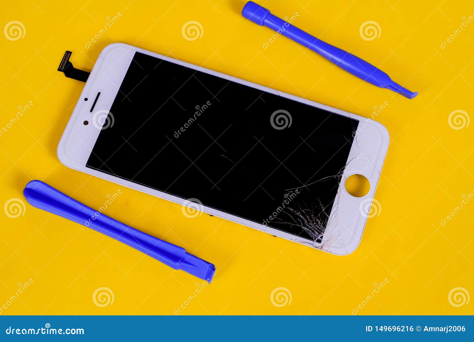 Broken and Crack Lcd Mobile Screen Stock Photo - Image of technology ...