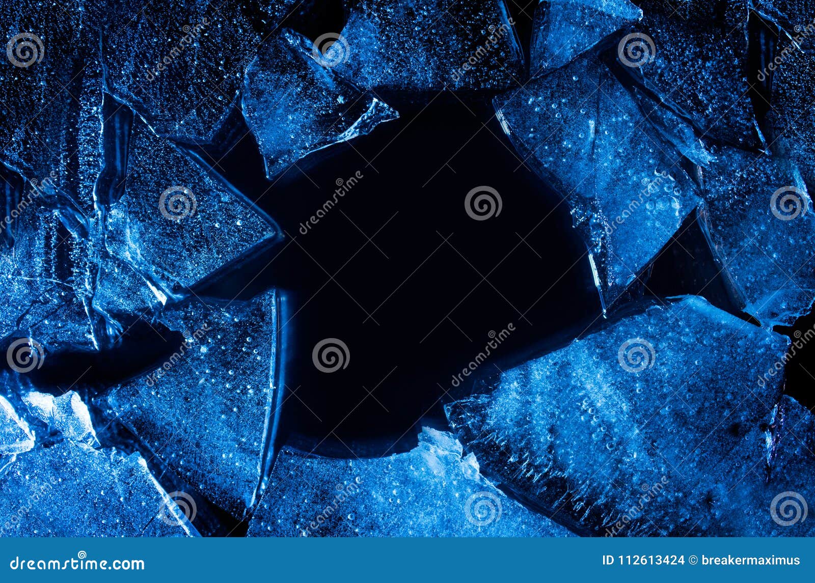 Broken and Cracked Blue Ice. Stock Photo - Image of cracked, crystal ...