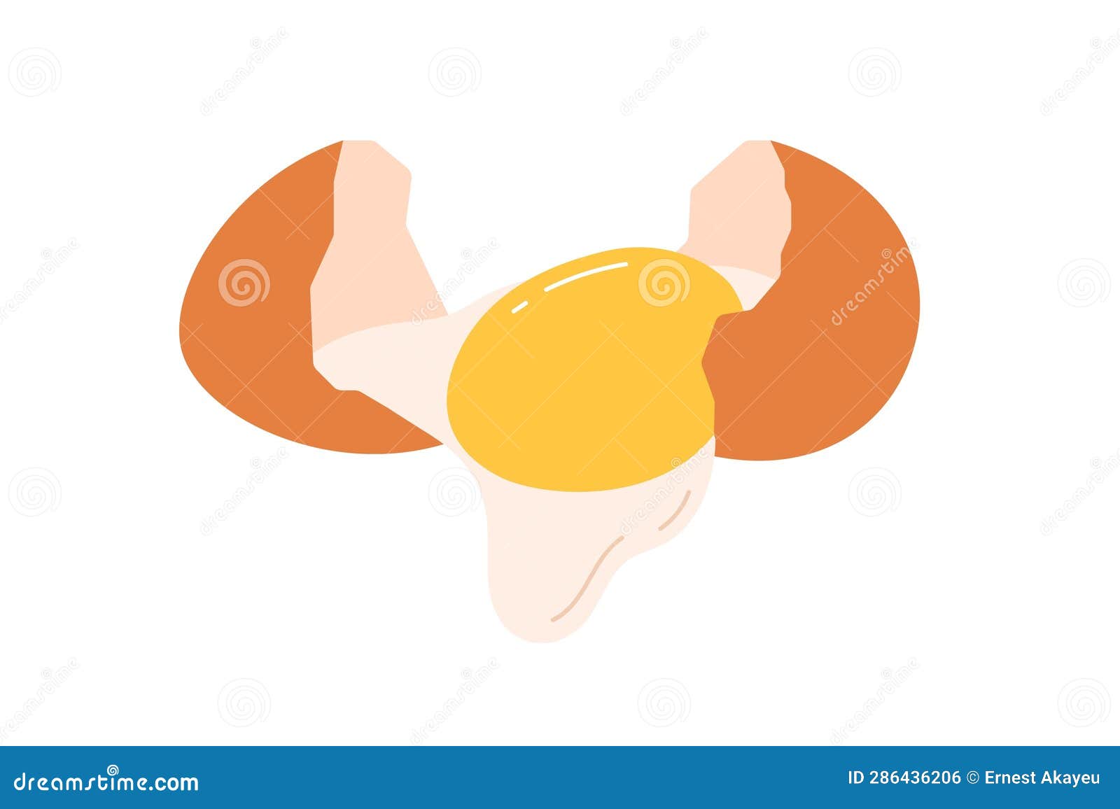 Broken Cracked Tooth In Cartoon Flat Style. Vector Illustration Of ...