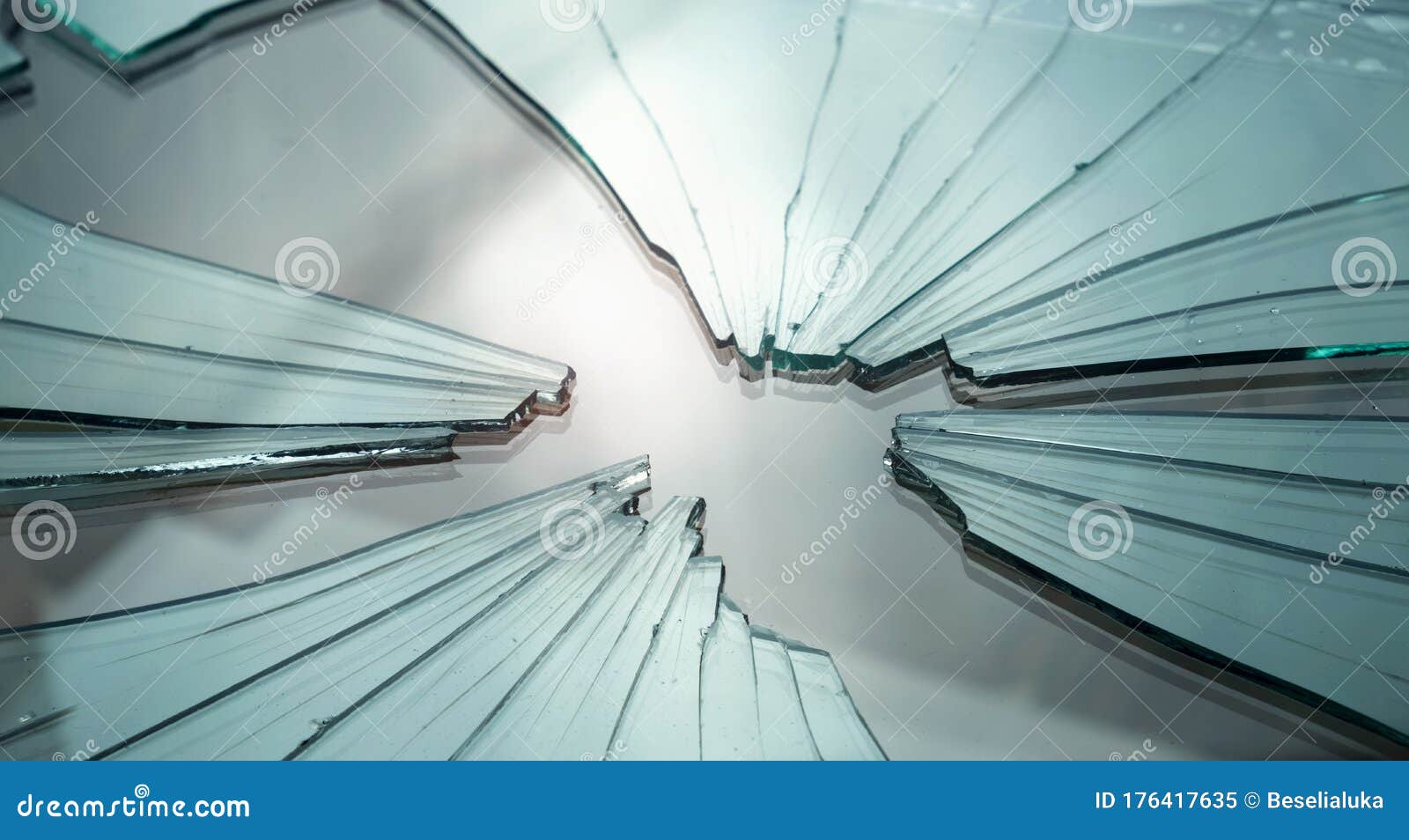 Broken and Cracked Glass with Hole Stock Image - Image of shot, glass ...
