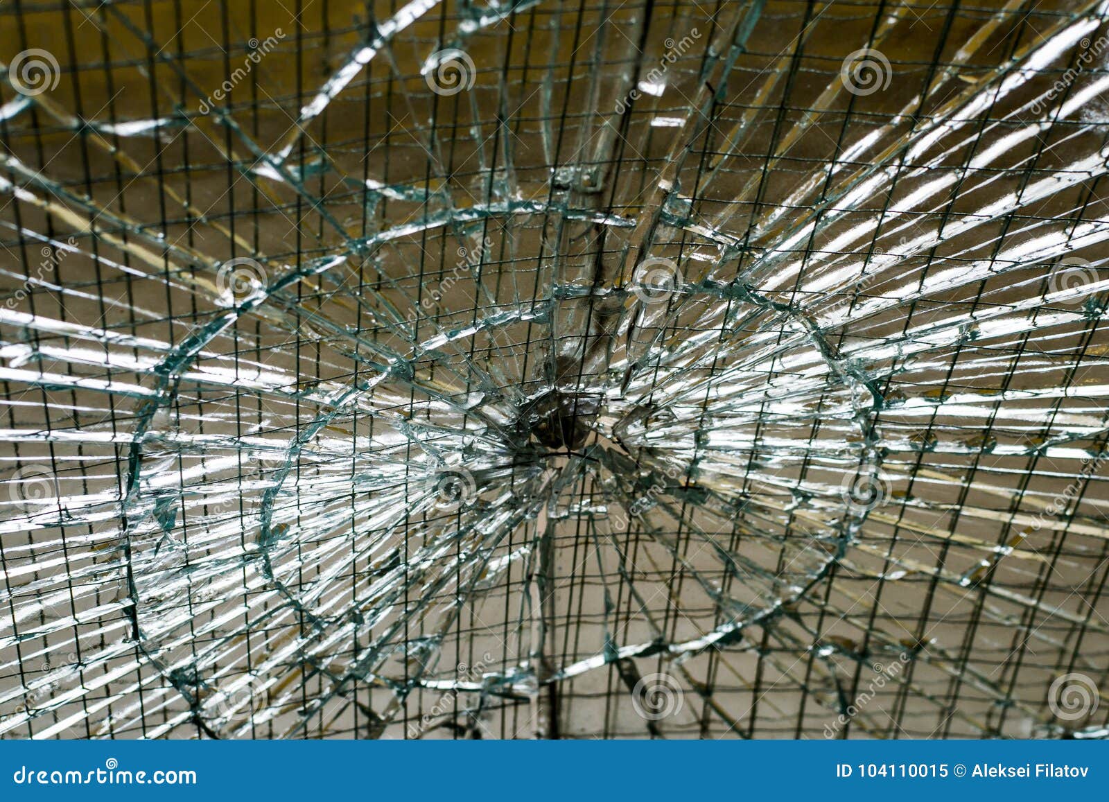 Broken cracked glass stock image. Image of glass, danger - 104110015