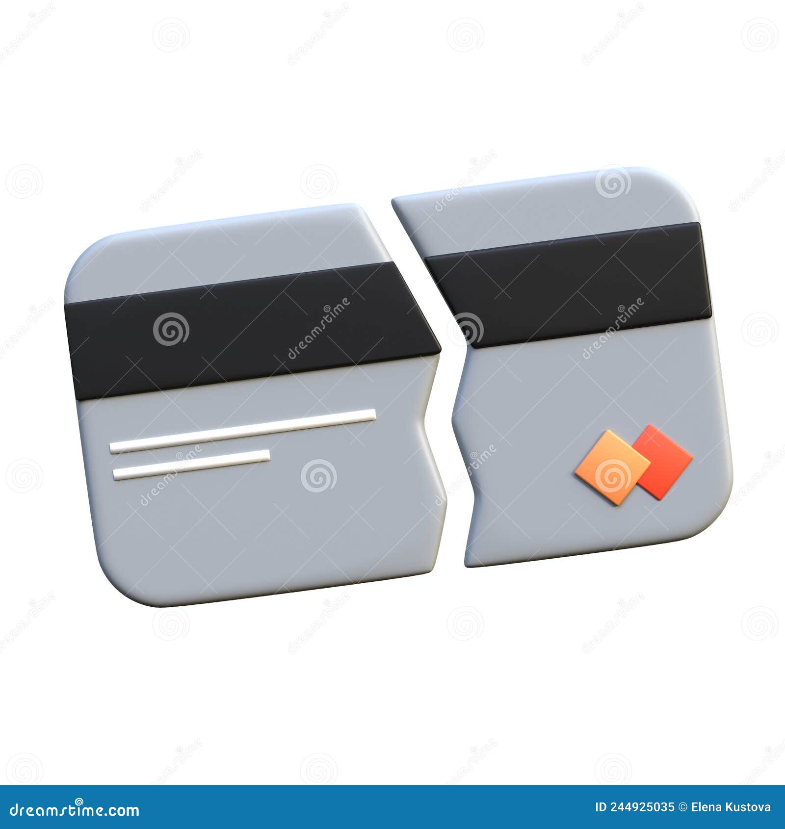 Broken Credit Card Payment Error Illustration. Failed Bank Transaction ...