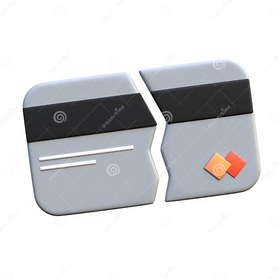 Broken Credit Card Payment Error Illustration. Failed Bank Transaction ...