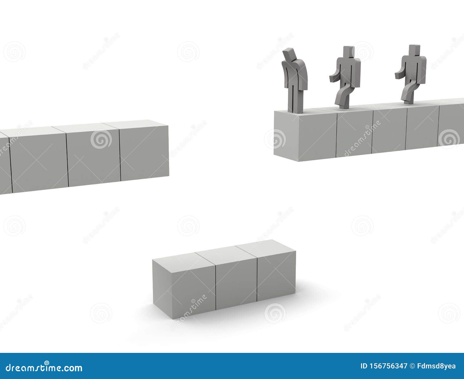 Broken cube bridge stock illustration. Illustration of cube - 156756347