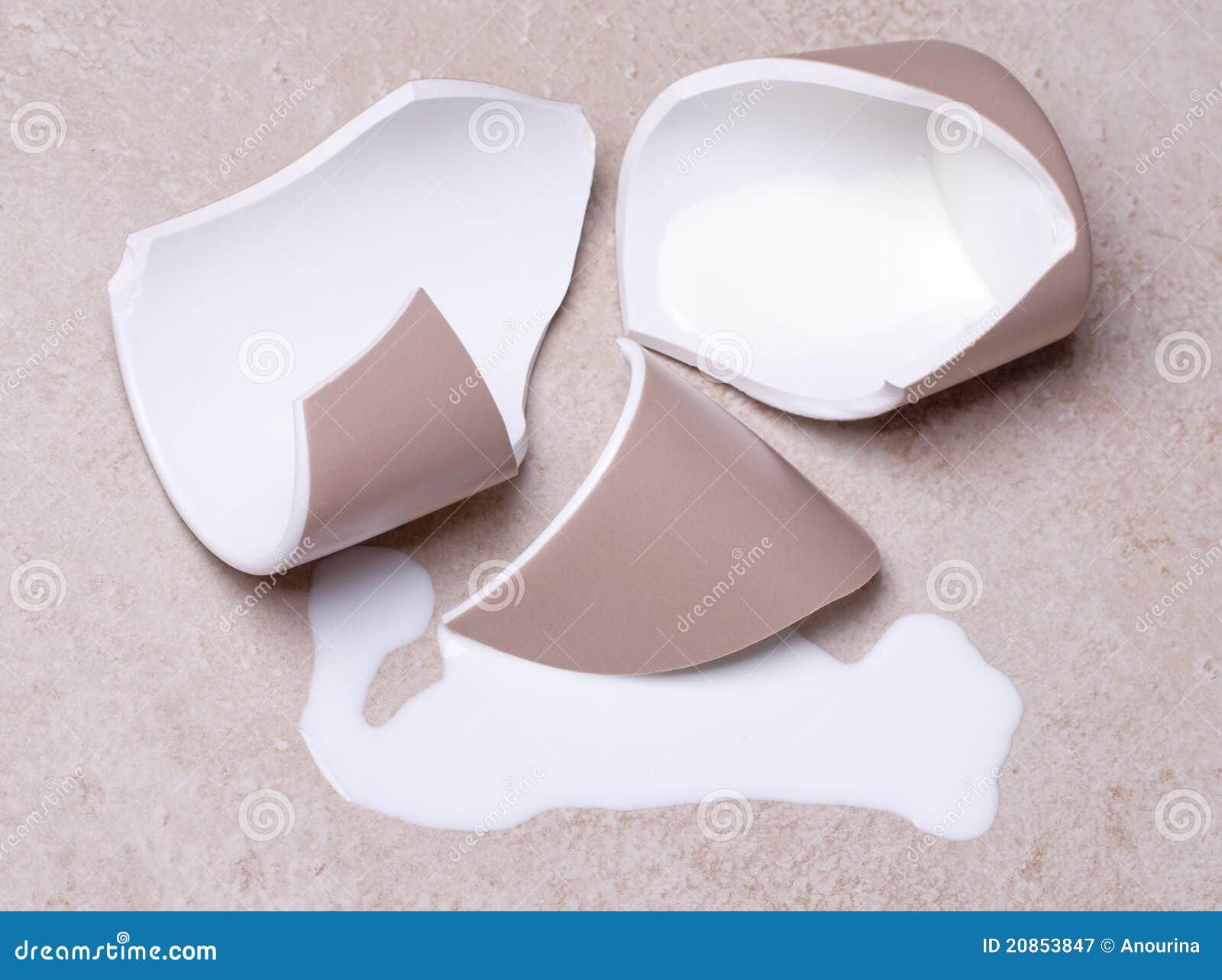Broken cup stock image. Image of floor, spilled, destroying - 20853847