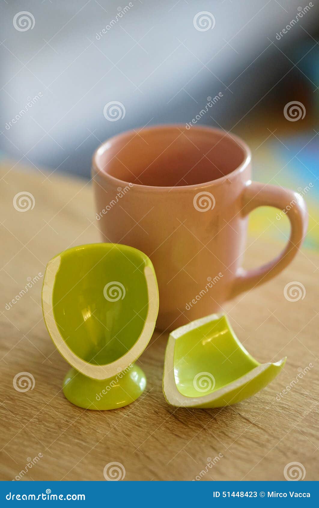 Broken cup stock image. Image of green, damaged, broken - 51448423