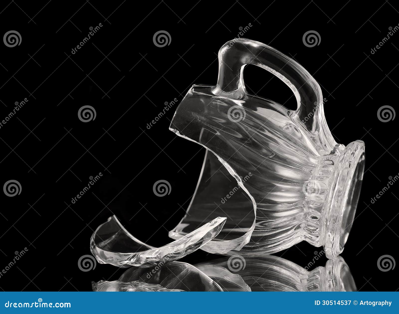 Broken cup stock image. Image of close, crystal, broken - 30514537