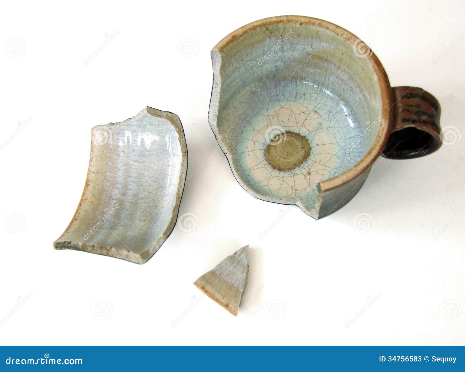 Broken cup on white stock image. Image of waste, fragile - 34756583