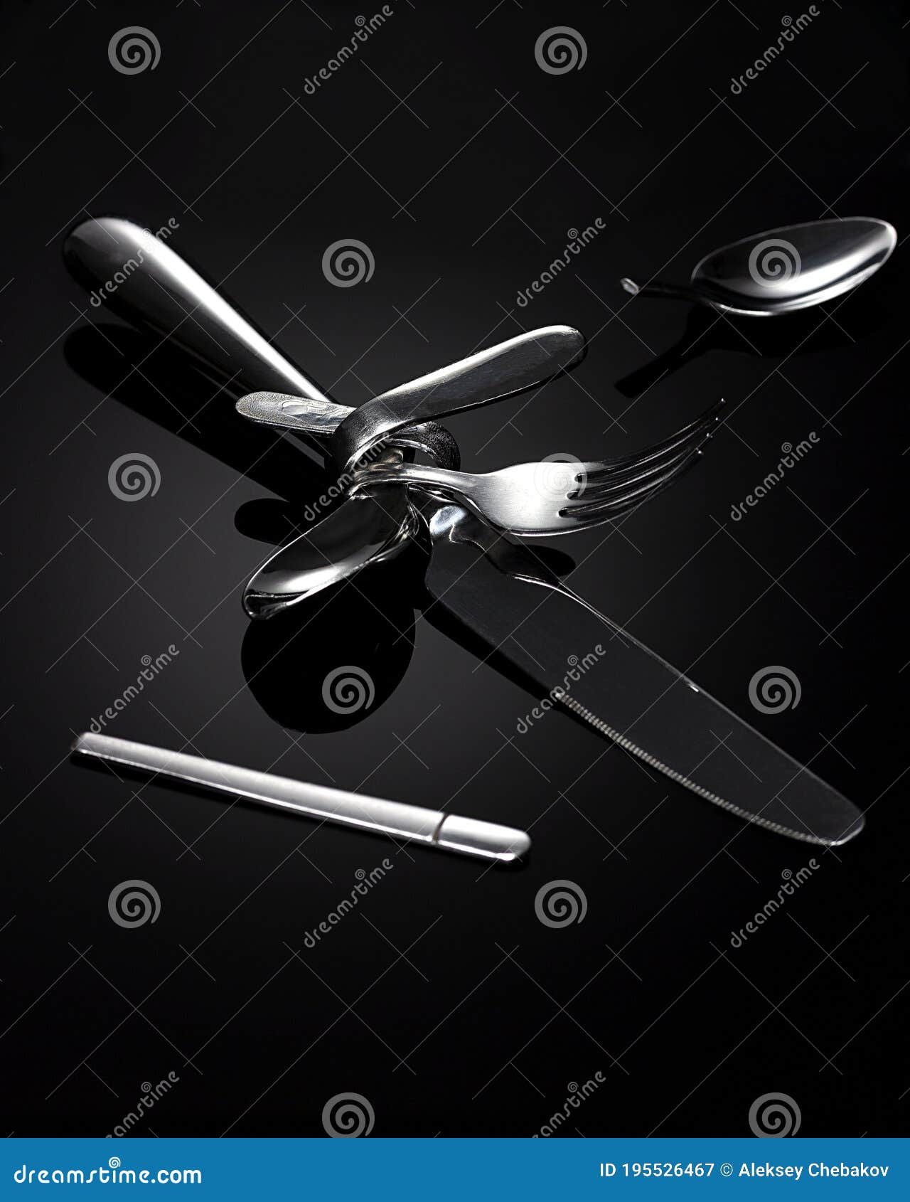 Broken cutlery . stock image. Image of broken, utensil - 195526467