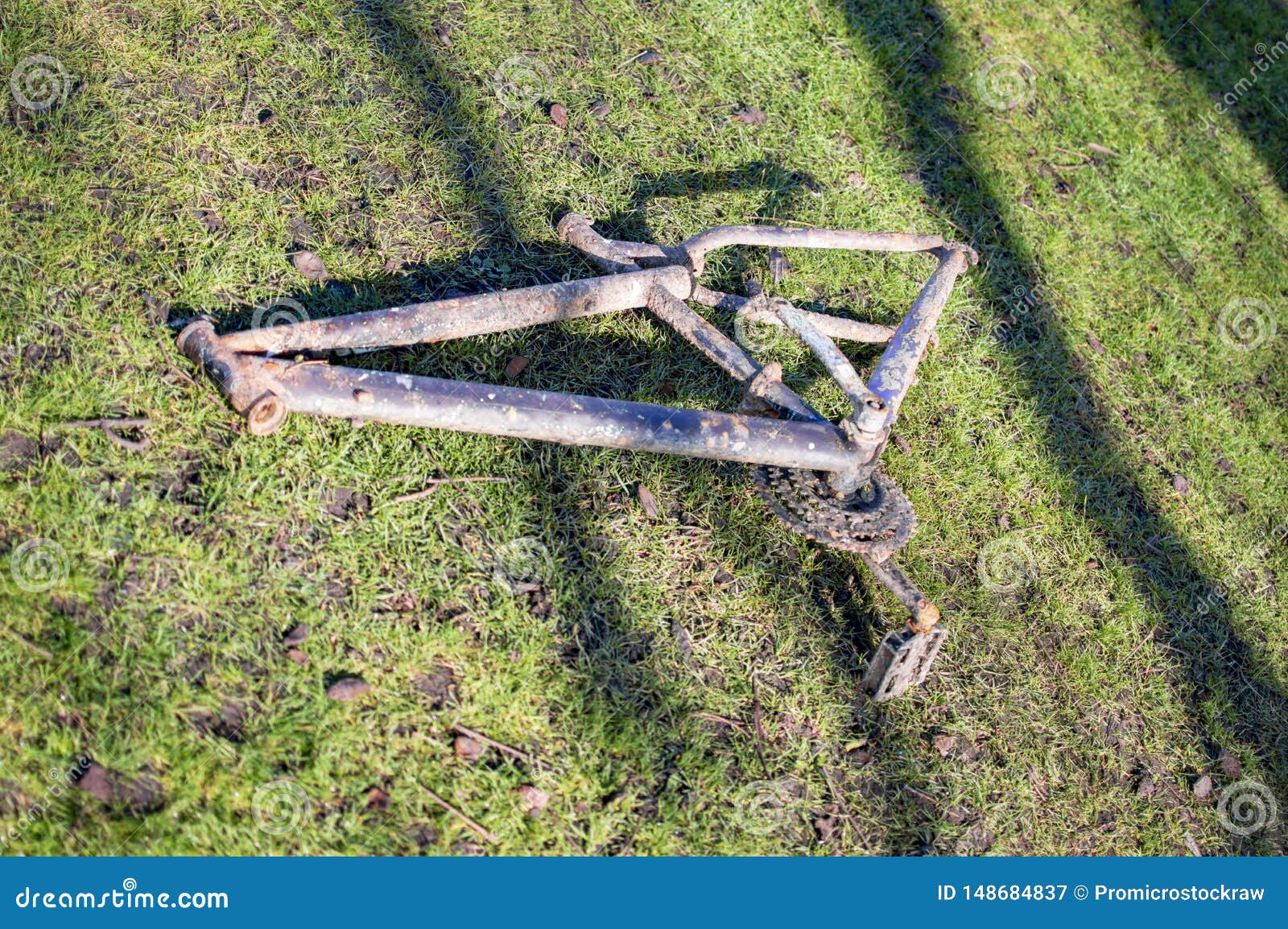 Broken Cycle in Park at River Side upon Avon Stock Image - Image of ...