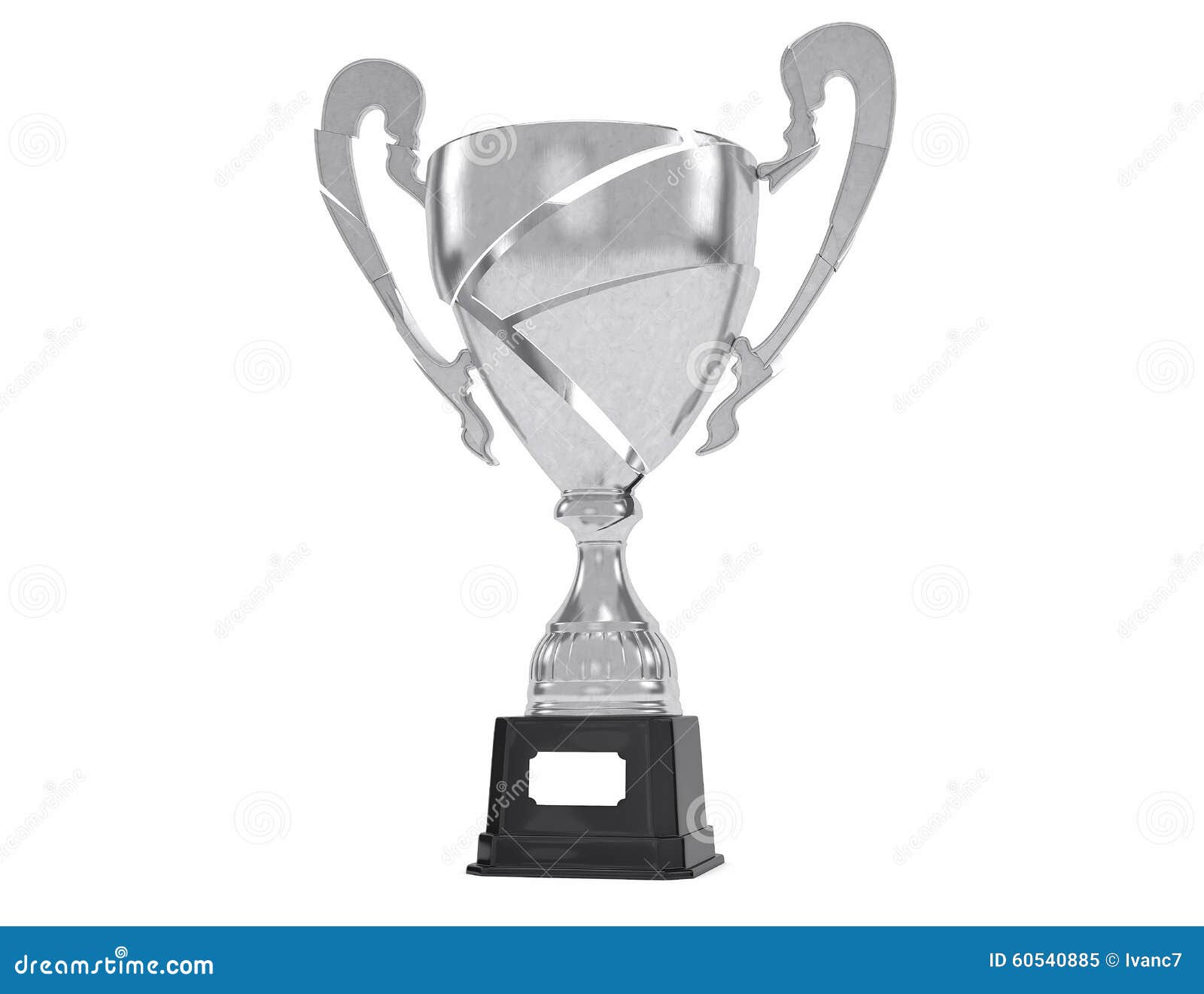 Broken 3D Trophy stock illustration. Illustration of destrucction ...