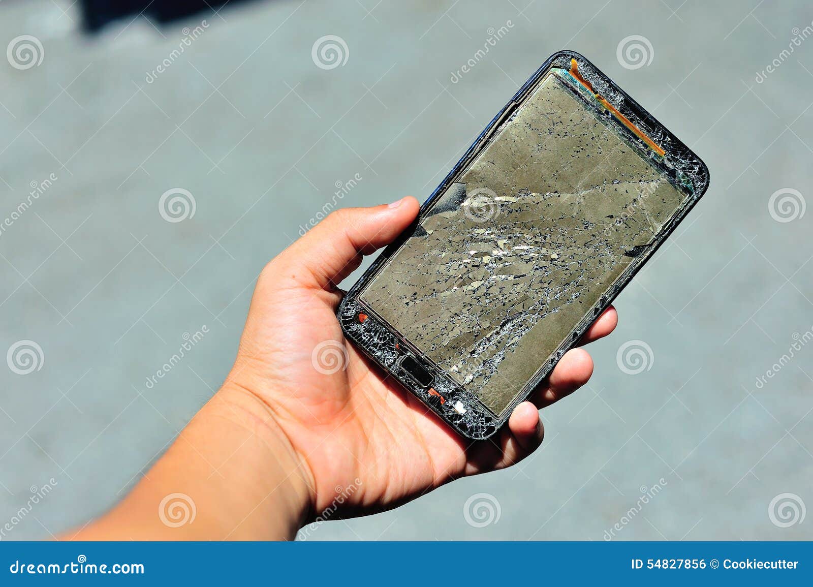 Broken Damage Mobile in Sun Light Stock Photo - Image of damaged, phone ...