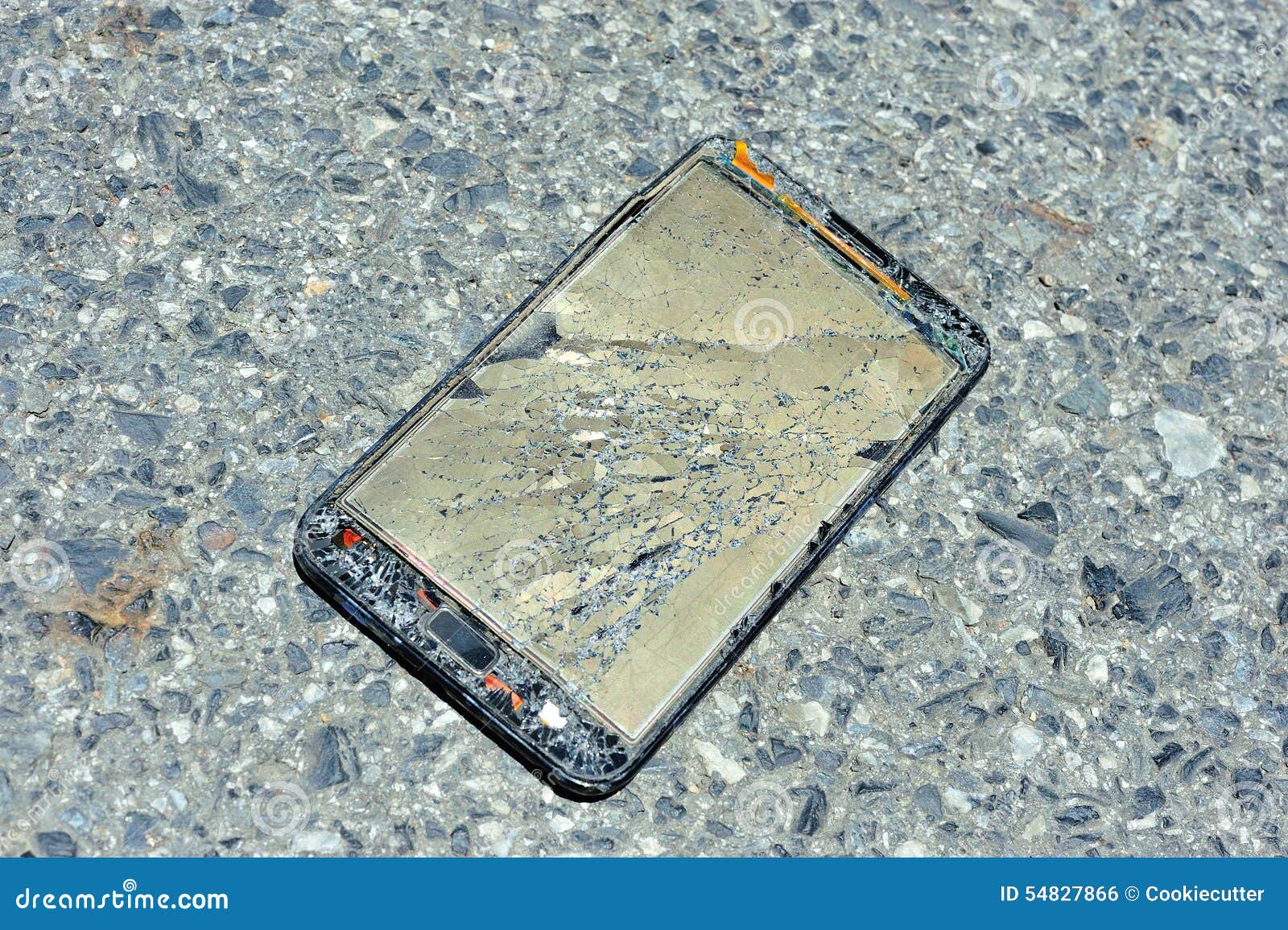 Broken Damage Mobile in Sun Light Stock Photo - Image of cracked ...