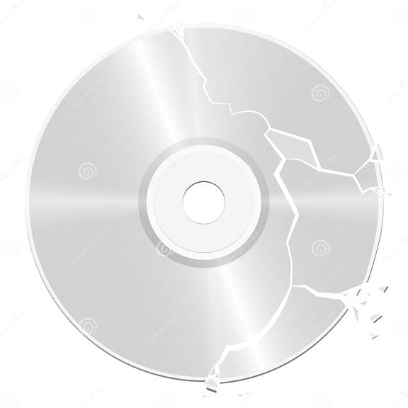 Broken Damaged CD Compact Disc Stock Vector - Illustration of eliminate ...