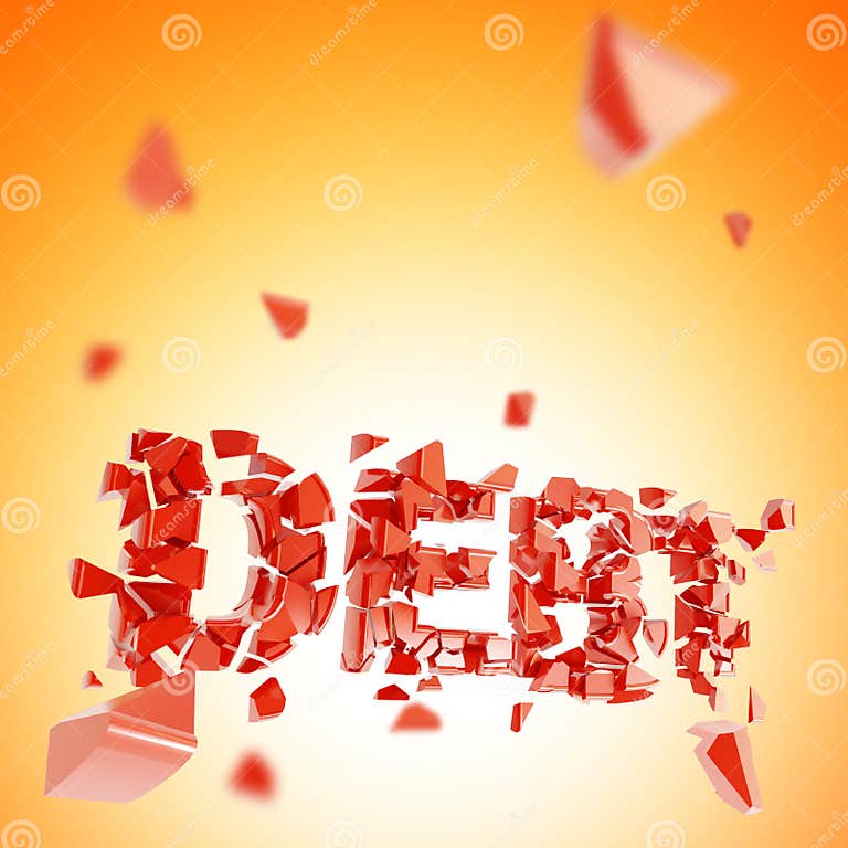 Broken Debt Abstract Composition Background Stock Illustration ...