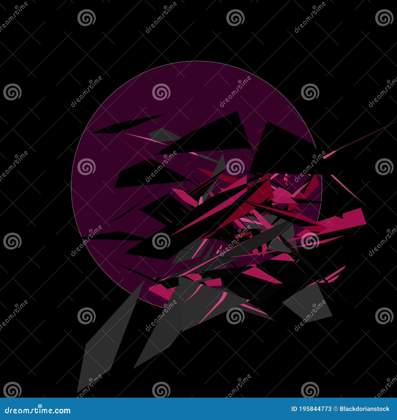Broken and deformed sphere stock illustration. Illustration of ...