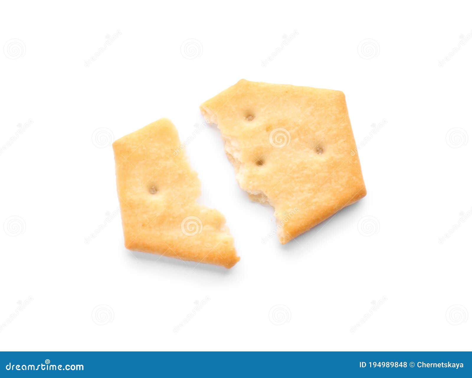 Broken Delicious Crispy Cracker Isolated Stock Photo - Image of bread ...