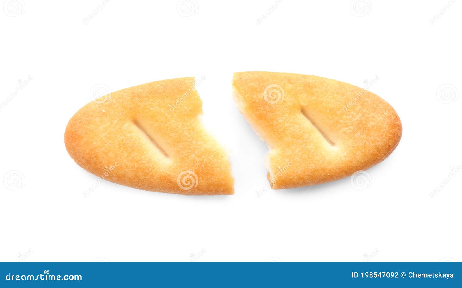 Broken Delicious Crispy Cracker on White, Top View Stock Photo - Image ...