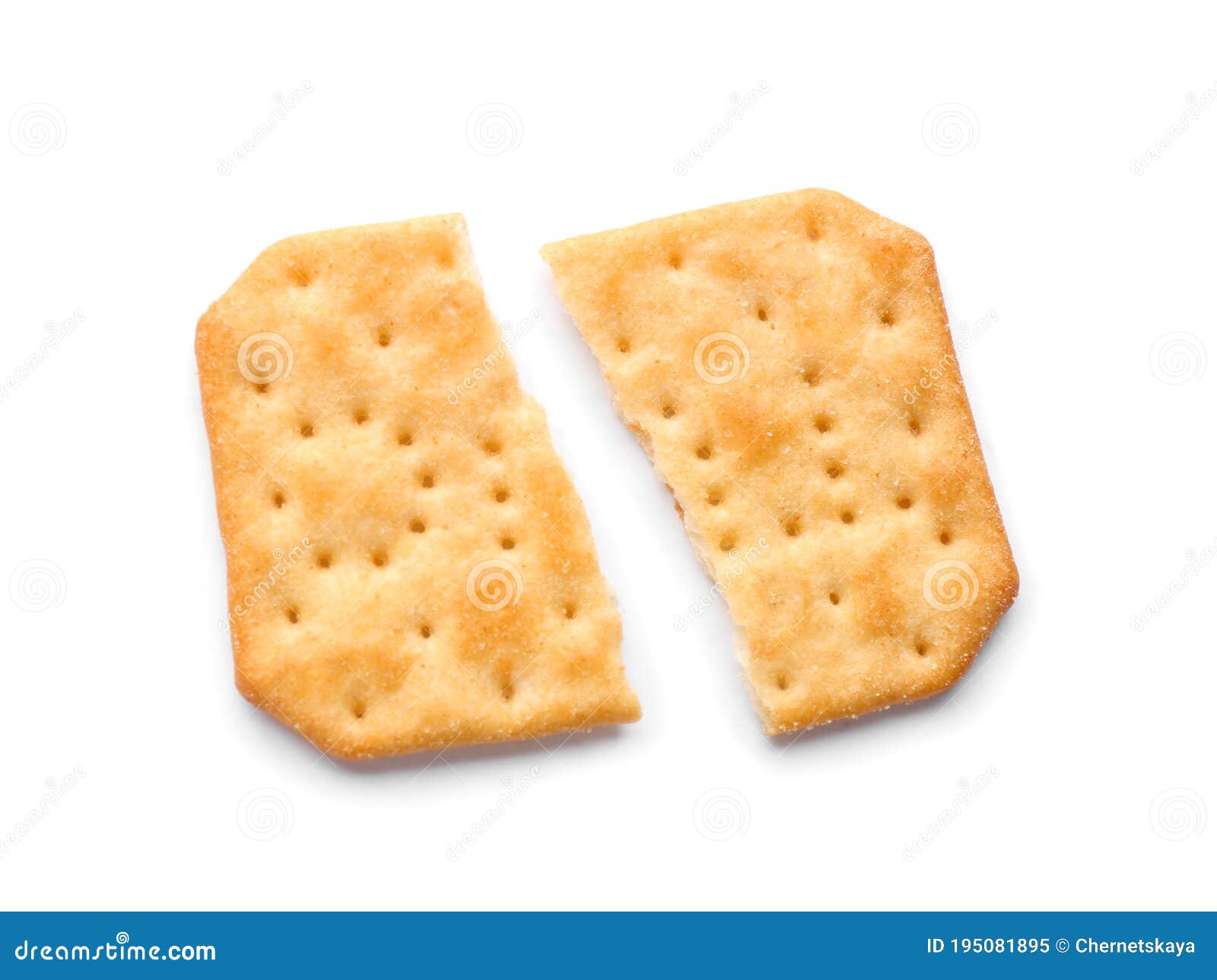 Broken Delicious Crispy Cracker Isolated on White Stock Image - Image ...