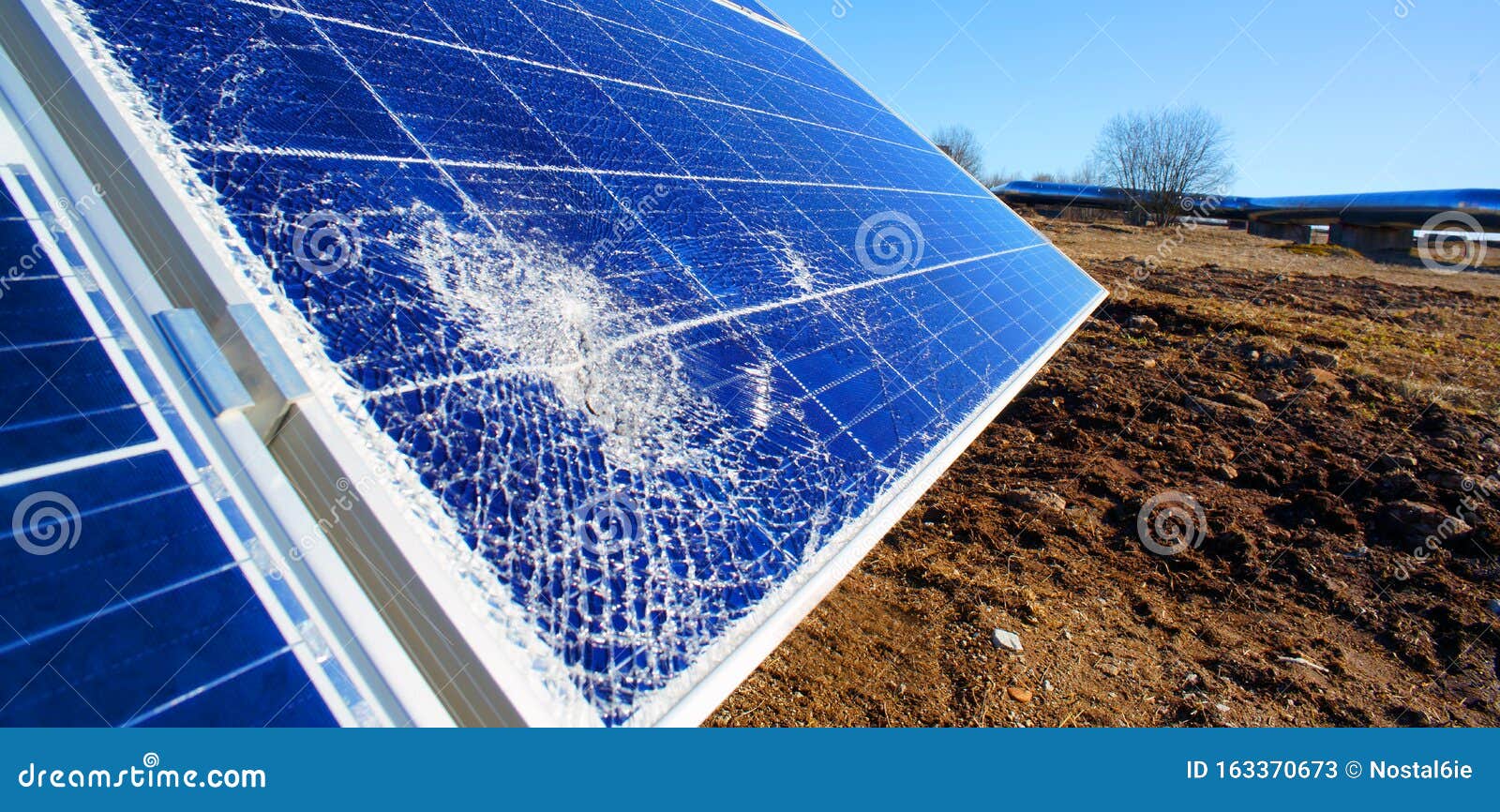 Broken Destroyed Solar Panel Stock Image - Image of ecology ...
