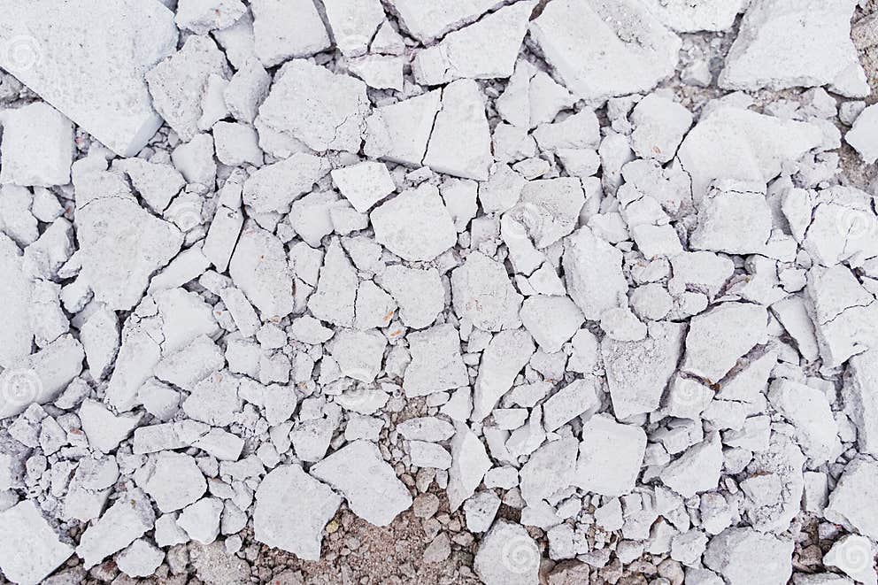 Broken and Destructed White Gips Stone Texture Stock Image - Image of ...