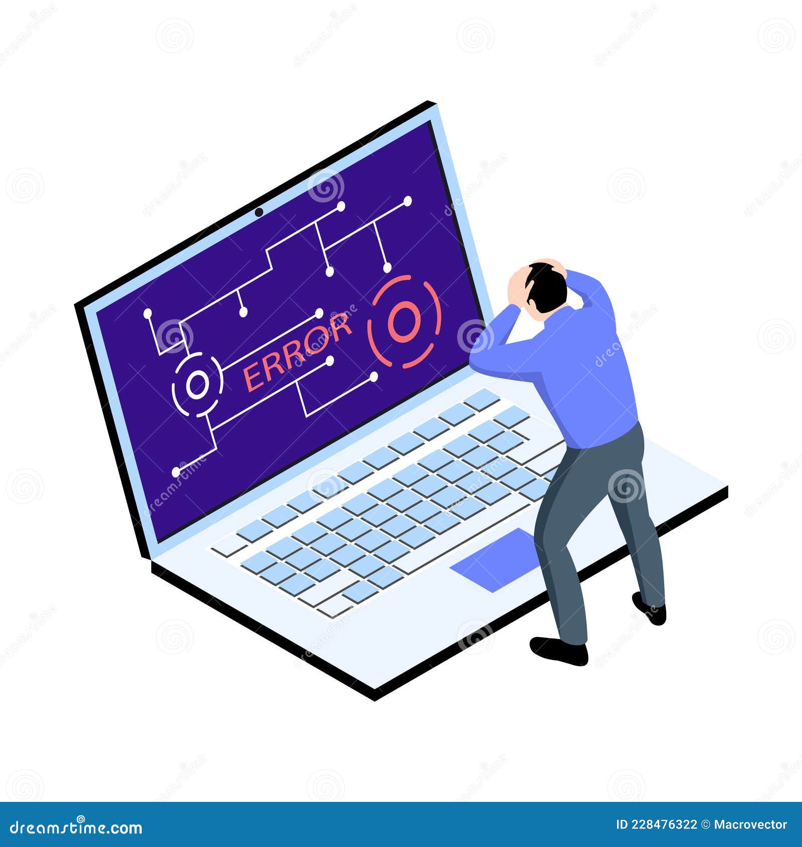 Broken Device Icon stock vector. Illustration of connection - 228476322