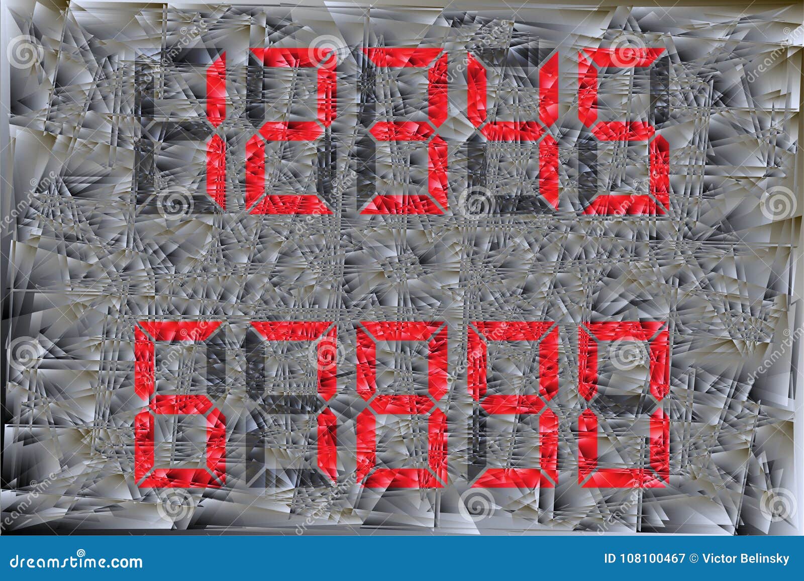 Broken Dial. Electronic Scoreboard. Numbers and Figures. Vector ...